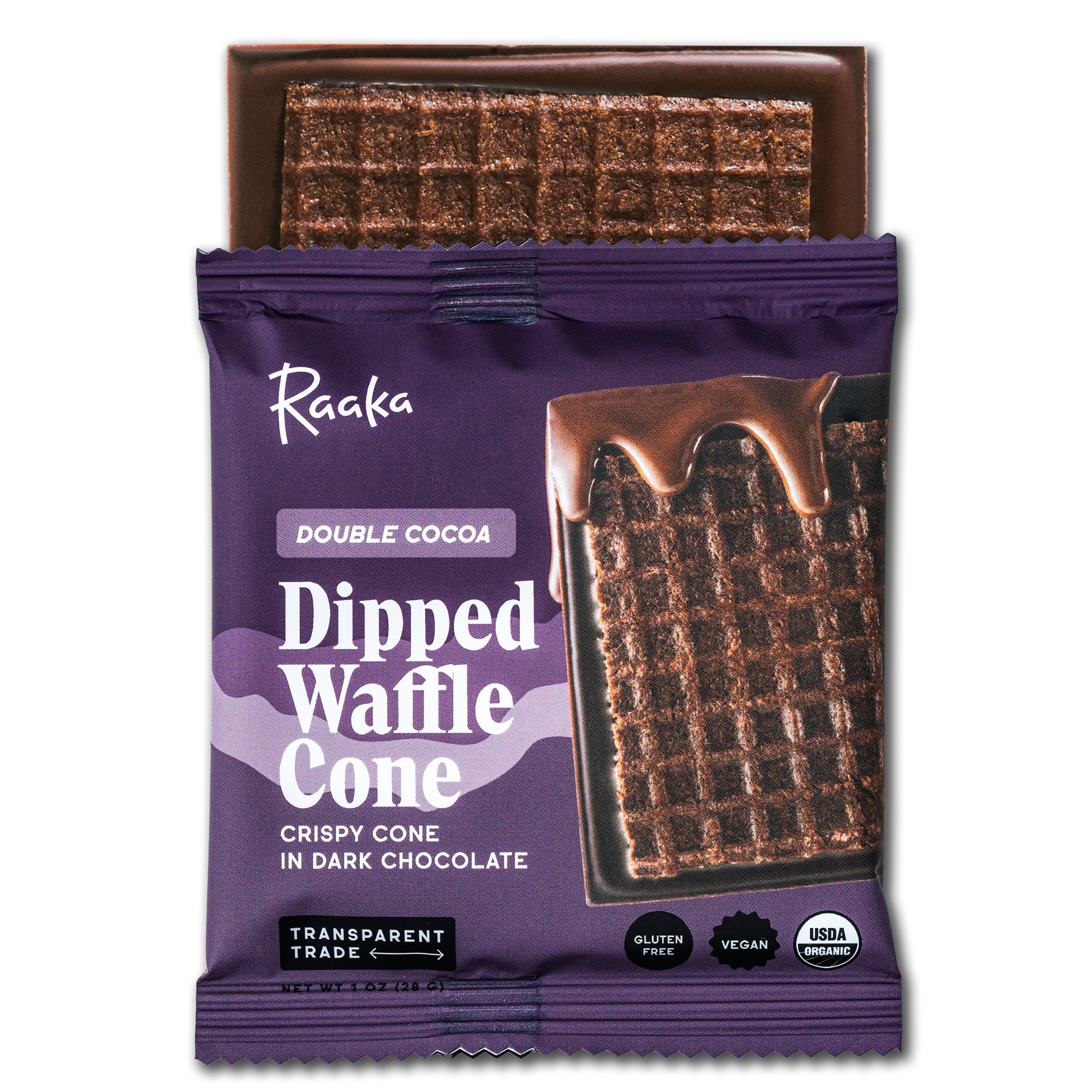 Double Cocoa Dipped Waffle Cone – Raaka Chocolate
